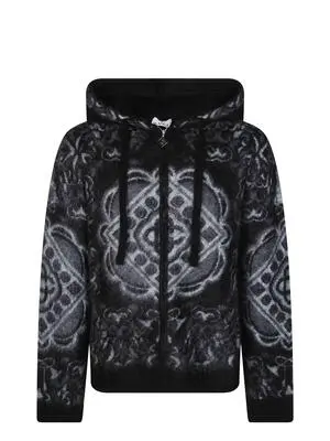 Casablanca Carpet Mohair Hoodie - Nero
