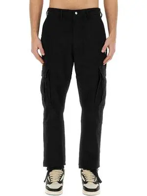 MARCELO BURLON COUNTY OF MILAN Cotton Cargo Trousers - Black