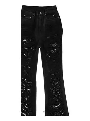 RICK OWENS Rick Owens Wash Distressed Cotton Jeans