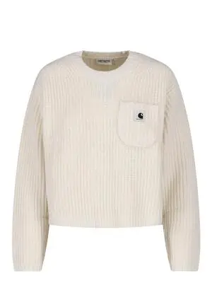 Carhartt Work In Progress Ribbed Knit Sweater - White