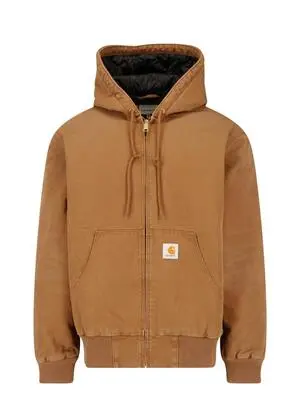 Carhartt Work In Progress Canvas Hooded Zip-up Jacket - Brown