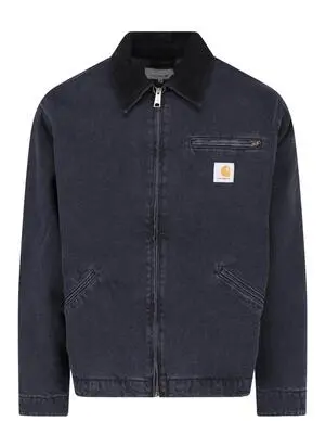 Carhartt Work In Progress CARHARTT WIP Cotton Zip-Front Work Jacket Black