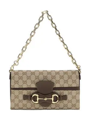 Gucci Medium Horsebit Ristretto Shoulder Bag - Cream
