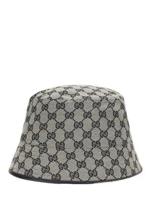 Gucci Gg Cotton Canvas Bucket Hat - Gray