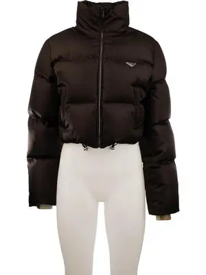 Prada Prada Quilted Down Jacket With Drawstring Hem Multicolor
