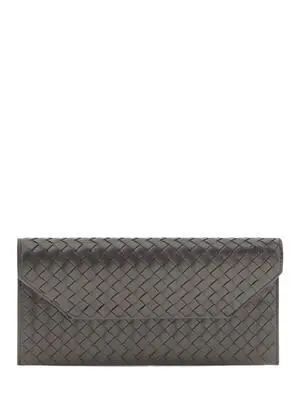 Bottega Veneta Intrecciato Nappa Wallet - Brown