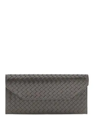 Bottega Veneta Intrecciato Nappa Wallet - Brown