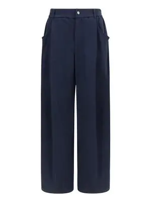 Brunello Cucinelli Sporty Wide-leg Trousers - Blue
