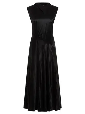 JIL SANDER Cupro Long Dress - Black
