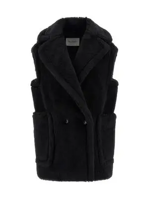 Max Mara Teddy Alpaca And Wool Blend Vest - Black