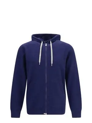 Brunello Cucinelli Cashmere Zip-up Hoodie - Blue