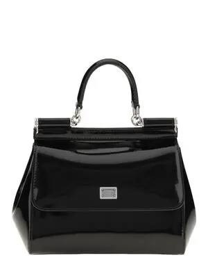 DOLCE & GABBANA DOLCE & GABBANA Small Sicily Glossy Calfskin Handbag