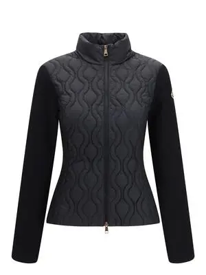 Moncler Cotton Padded Cardigan - Black