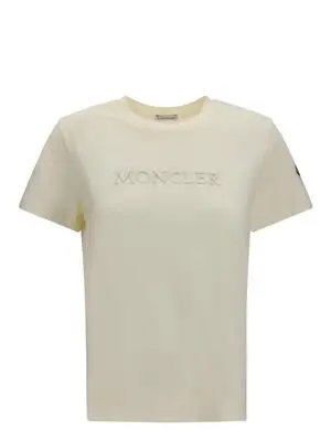 Moncler Cotton T-shirt With Embroidered Logo - Multicolor