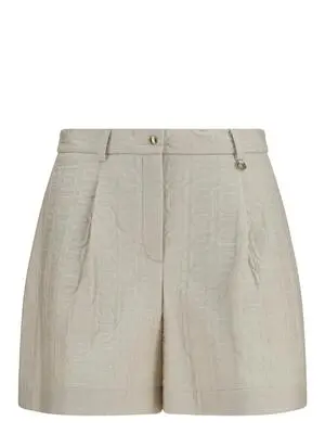 Moncler Moncler Logo Quilted Shorts Cream