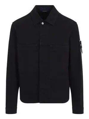 Stone Island Cotton Twill Biker Jacket - Black