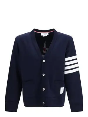 Thom Browne 4-bar Boat Cotton Cardigan - Blue
