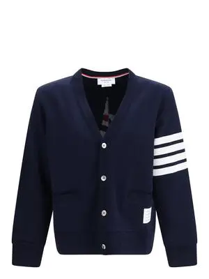 Thom Browne 4-bar Boat Cotton Cardigan - Blue