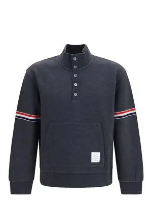 Thom Browne Loopback Cotton Piqué Sweater - Gray