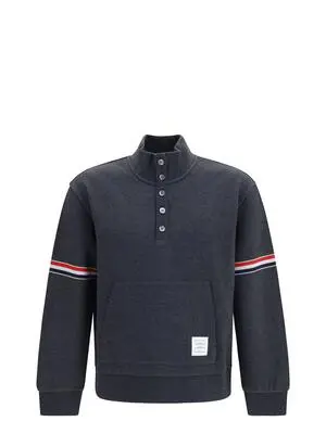 Thom Browne Loopback Cotton Piqué Sweater - Gray