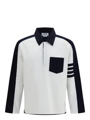 Thom Browne Oversized Colorblock Rugby Polo - Multicolor