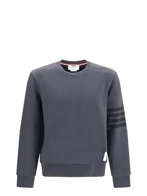 Thom Browne Thom Browne 4-Bar Cotton Crewneck Sweatshirt Gray