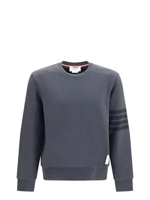 Thom Browne 4-bar Cotton Crewneck Sweatshirt - Gray