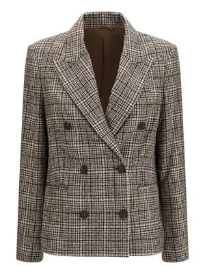 BRUNELLO CUCINELLI Brunello Cucinelli Double-Breasted Alpaca And Wool Blend Jacket