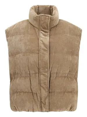 Brunello Cucinelli Brunello Cucinelli Sleeveless Padded Vest Cream