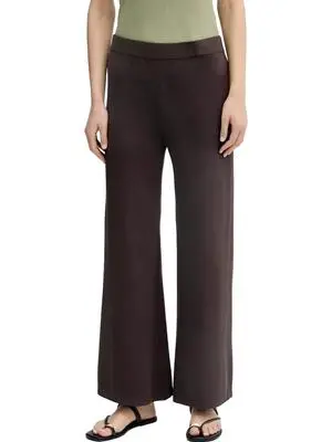 BENETTON High-waisted Wide-leg Trousers - Brown
