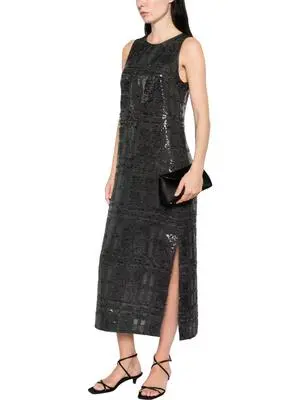 Peserico Sequin-embellished Midi Dress - Grey