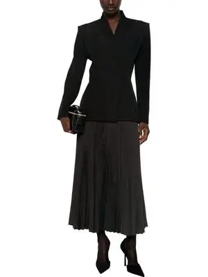 Imperial Padded-shoulder Single-breasted Jacket - Black