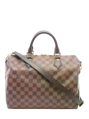 LOUIS VUITTON Speedy Bandoulière 30 Damier Ebene Tote Bag - Brown