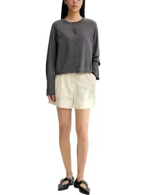 Marc O'polo Raglan Sleeve Button-up Cardigan - Grey