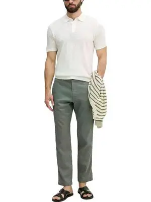BENETTON Textured-knit Polo Shirt - White