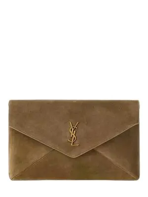 Saint Laurent Cassandre Clutch Bag - Brown