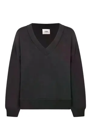 OWN Ribbed-trim V-neck Sweater - Black