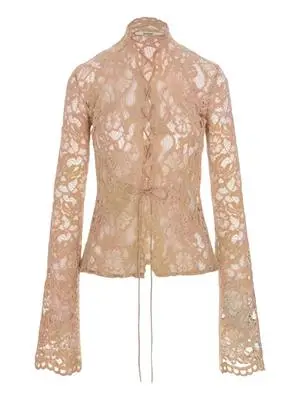MANURI Lace Detailed Blouse - Neutrals