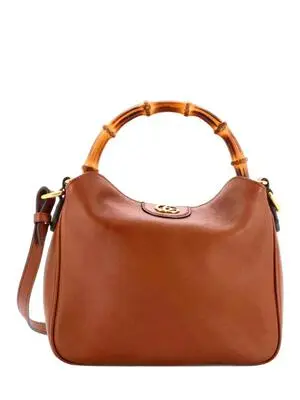 Gucci Diana Nm Bamboo Shoulder Bag Leather Small Tote Bag - Brown