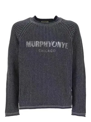 MURPHY&NYE MURPHY&NYE Logo Print Ribbed Knit Sweater