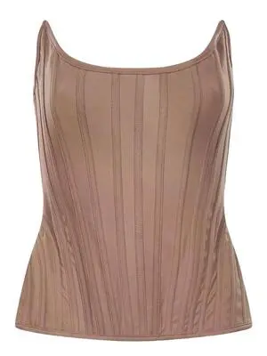Giuseppe Di Morabito Paneled Corset Top - Neutrals