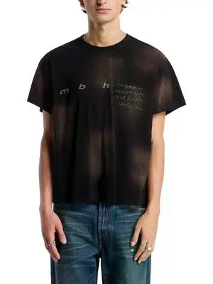MISBHV T-shirt With Spot-wash Effect And Logo Print - Black