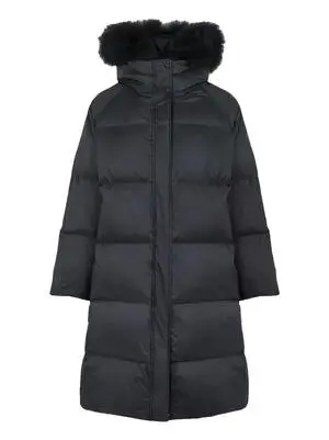 YVES SALOMON Yves Salomon Fur-Trimmed Hooded Down Coat