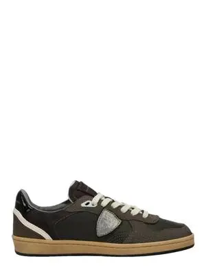 Philippe Model Pgal Leather Panelled Sneakers - Brown