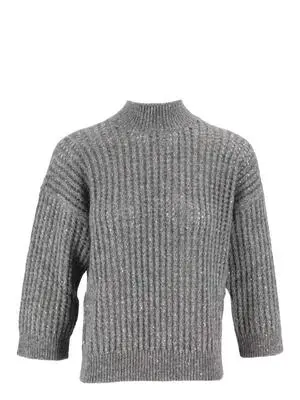 PESERICO Peserico Sequin Embellished Ribbed-Knit Sweater