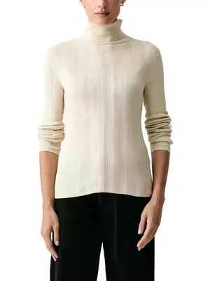 Marc O'polo Ribbed Knit Roll Neck Sweater - Neutrals