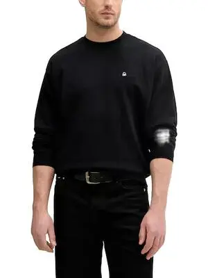 BENETTON Logo-embroidered Crew-neck Sweater - Black