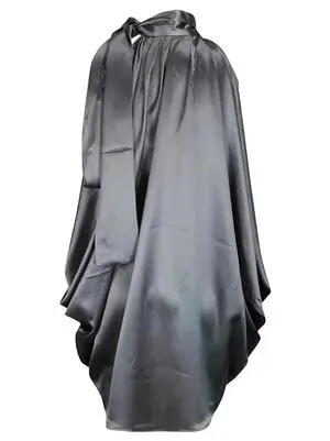 7 For All Mankind Petal Bow-detail Draped Mini Dress - Grey
