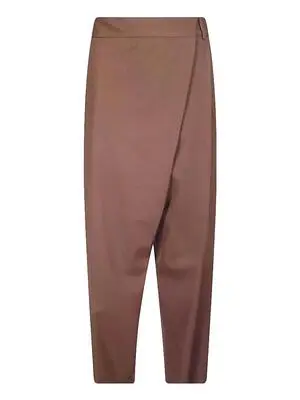 Alberto Biani Wrap-design Belt-loops Trousers - Brown