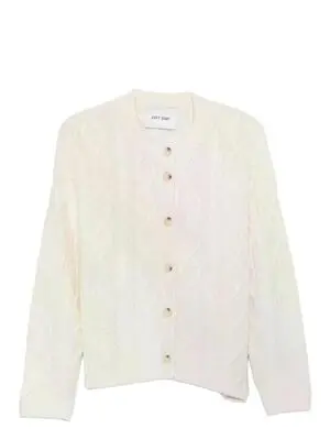 Soft Goat Cable-knit Cardigan - Neutrals
